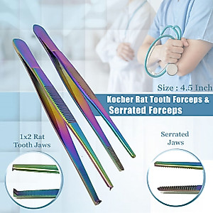 A2ZScilab-Dissection Kit -Multi Rainbow Color 23 Pcs Advanced Lab Dissection Kit- for Anatomy & Biology Students, Lab, Veterinary, Botany-12 Stainless Steel Instruments + Bonus Scalpel Handle & Blades