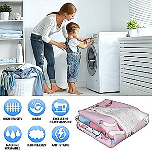 HAGPOVA E-Evee Family Blanket Throw Blanket Super Soft and Comfortable Fluffy Fuzzy Luxury Warm Plush Microfiber Bedroom Sofa Bed Blanket Women Men for All Season Use Easy to Care-50 x40