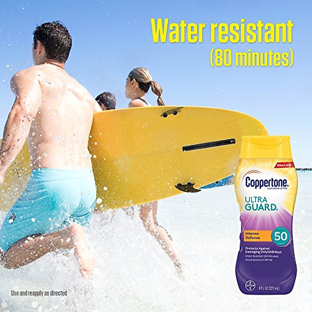 Coppertone Limited Edition ULTRA GUARD Sunscreen Lotion Broad Spectrum SPF 50, 8 fl. oz.