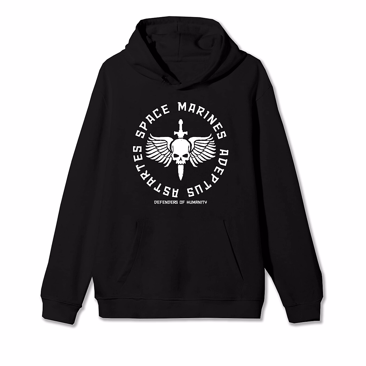 Bioworld Warhammer 40000 Black Space Marines Men's Black Hoodie-3XL