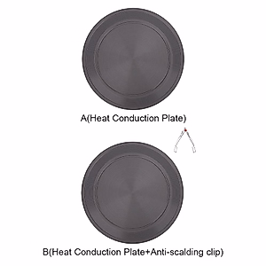 Heat Diffuser Plate, Heat Diffuser Gas Stove Diffuser Heat Conduction Plate, Non-Stick Hob Ring Plate Double-Sided Non-Sli p for Gas Stove Glass Cooktop 7.8" in Dia(Type 1)