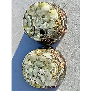 Jade Mix Single Crystal Small Tower Buster Orgone Generator Energy Accumulator PERFECT GIFTING TOOL!!!! Made using Advance Harmonics Orgonite Many Beautiful Ingredients! (Jade Mix)