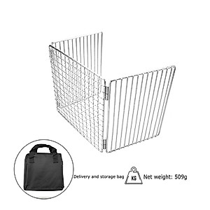 ZICANA BBQ Grill Stainless Steel Barbecue Grill Rack Cooking Foldable BBQ Grill Stand with Storage Bag Outdoor Accessories Picnic Picnic