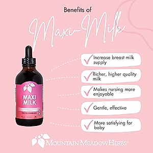 Mountain Meadow Herbs Maxi-Milk - 4 oz - All Natural Liquid Lactation Supplement to Increase Milk Supply for Breastfeeding Moms