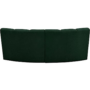 Meridian Furniture 643Green-2PC Infinity Collection Modern | Contemporary Upholstered 2pc Modular Sectional with Luxurious Deep Channel Tufting, Green, 83" W x 41" D x 32.5" H