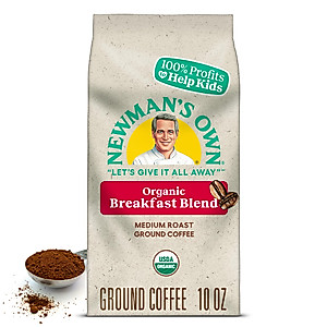 Newman's Own Organics Newman's Breakfast Blend, Ground Coffee, Medium Roast, Bagged 10oz
