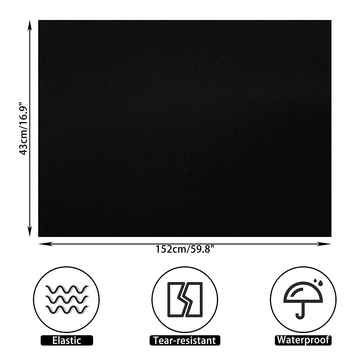 Lychee 2.5mm Black Neoprene Fabric Waterproof Wetsuit Fabric Stretch