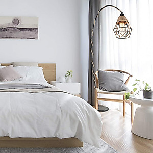 Industrial Plug in Pendant Light - 16.4ft Hanging lights with Plug In Cord Hemp Rope Hanging Lamp Farmhouse Hanging Light Fixtures with On/Off Switch for Kitchen Island Bedroom Living Room