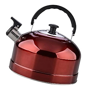WLTK Teakettle Stainless Steel Whistling Kettle Induction Cooker Teapot Red 4L