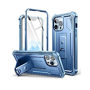 Dexnor for iPhone 13 pro max Case 6.7 Inch 2021, [Built in Screen Protector and Kickstand] Heavy Duty Military Grade Protection Shockproof Protective Cover for iPhone 13 pro max,Sierra Blue
