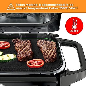 Aieve Grill Mat Accessories for Ninja Woodfire Outdoor Grill, Non-Stick BBQ Mat Baking Mat Reusable Liners(3 Pack)