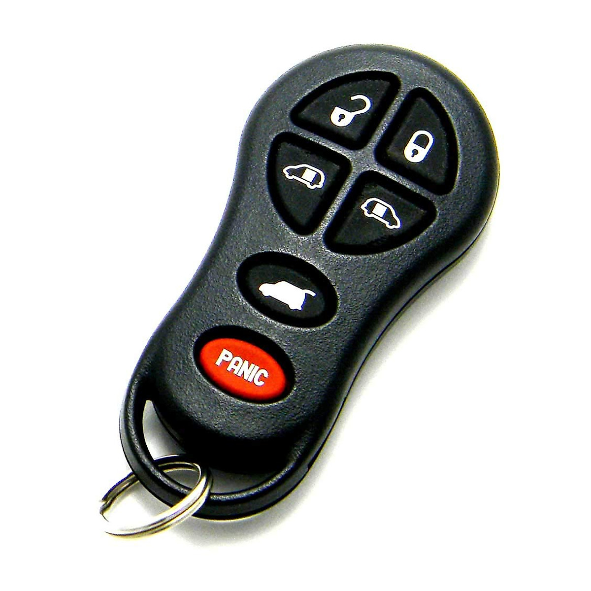 Replacement Case Compatible With Chrysler & Dodge 6-Button Key Fob Remote (FCC ID: GQ43VT18T, P/N: 04686797)