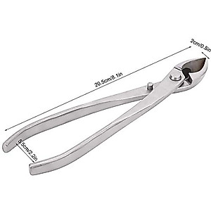 Qinlorgo Bonsai Branch Cutter Ergonomic Long Handle Resistant to Rust Garden Scissor Stainless Steel for Outdoor