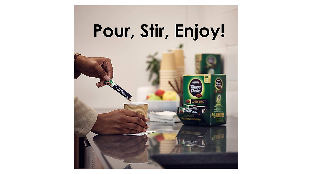 Nescafe Decaf Instant Coffee Packets - 80 Singles