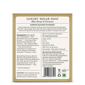 Forest Essentials Luxury Sugar Soap Bitter Orange & Cinnamon - 125g
