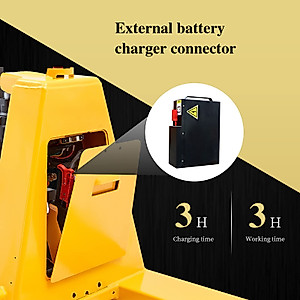 Aequanta Economical Pallet Jack 3300lbs Capacity Electric Pallet Truck Lithium Battery Mini Type Jack 48''x27'' Fork