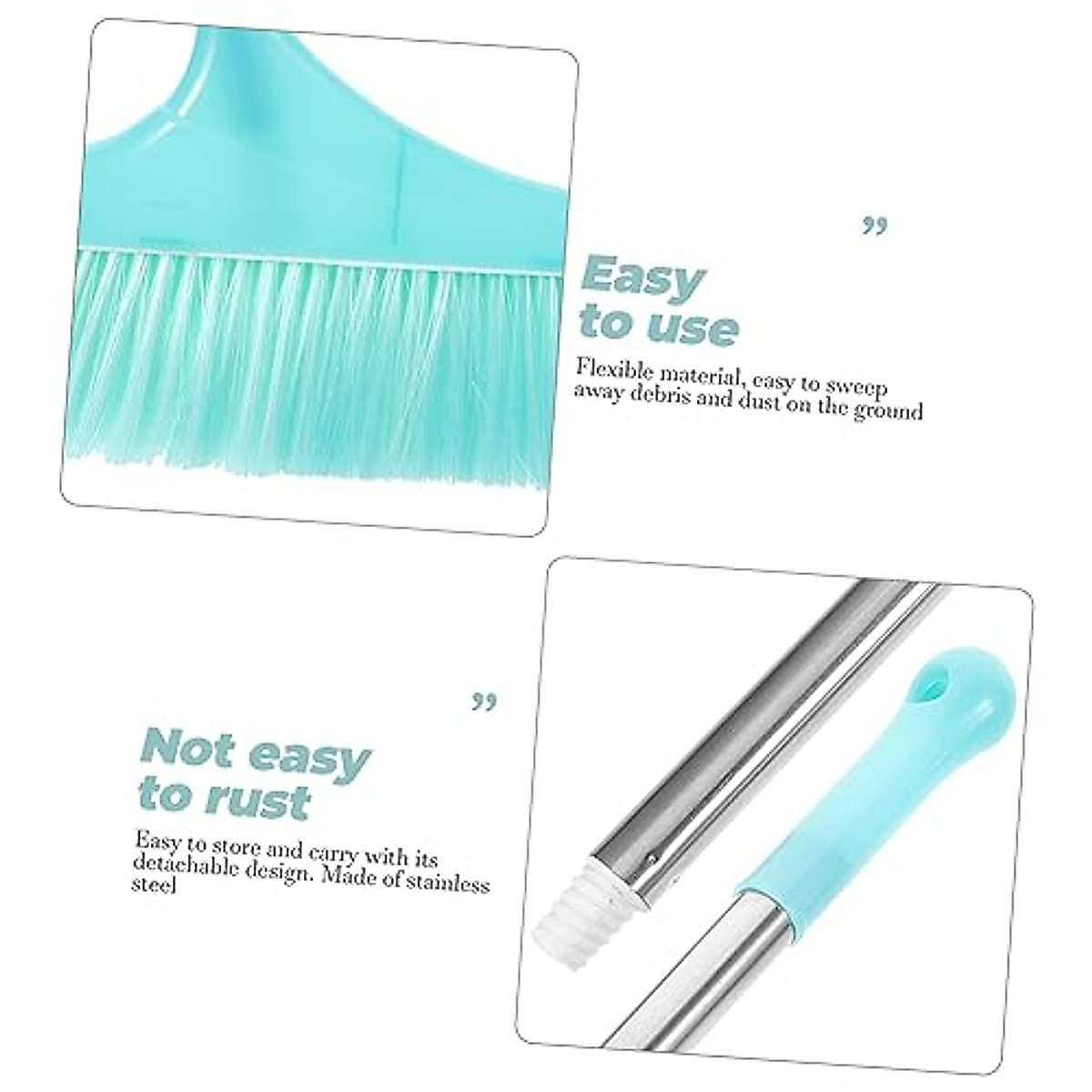 Hoement Home Broom Angle Broom Long Handle Cleaning Broom Office Broom Floor Cleaning Broom Floor Cleaning Tool Outdoor Broom Floor Sweeping Broom Hair Cleaning Broom Sky-Blue Plastic
