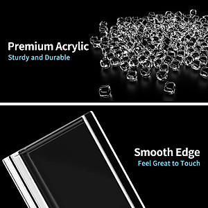 MaxGear Pen Holder 2 Pack Clear Acrylic Pencil Holder for Desk, Pencil Cups Desk Accessories Holder, Makeup Brush Storage Organizer, Desktop Stationery Organizer for Office School Home Supplies