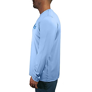 Rattlin Jack Men's Long Sleeve Fishing Shirt UV Protection Two Bass 3XL Blue