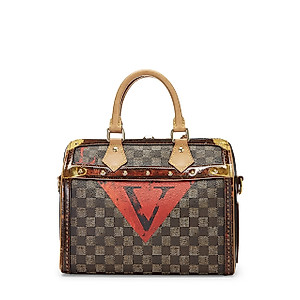 Louis Vuitton, Pre-Loved Damier Ebene Time Trunk Speedy Bandouliére 25, Brown