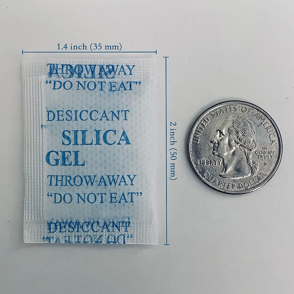 Silica Gel Packets,2 Gram 500 Packs Desiccant Pack Food Grade Silica Packets for Moisture Control, Rechargeable Moisture Absorber Bags for Storage