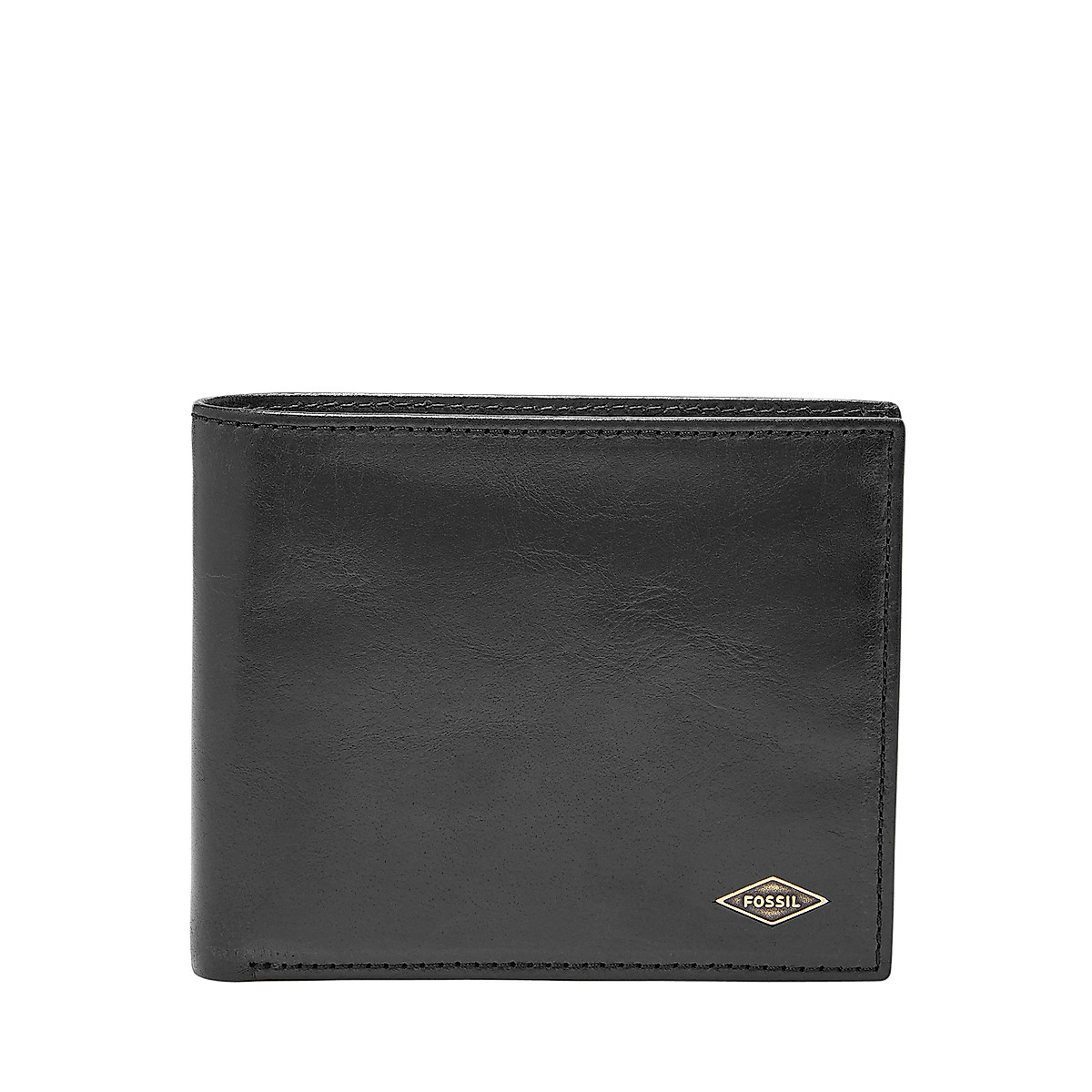 Fossil Men's Ryan Leather RFID-Blocking Bifold with Coin Pocket Wallet, Black, (Model: ML3736001)