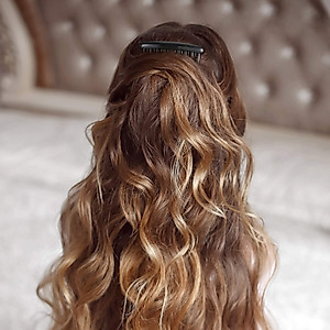 12 Pieces Plastic Side Hair Twist Comb French Twist Comb Hair Clips with Teeth for Fine Accessories Women, 4 Colors(Retro Color,Chic)