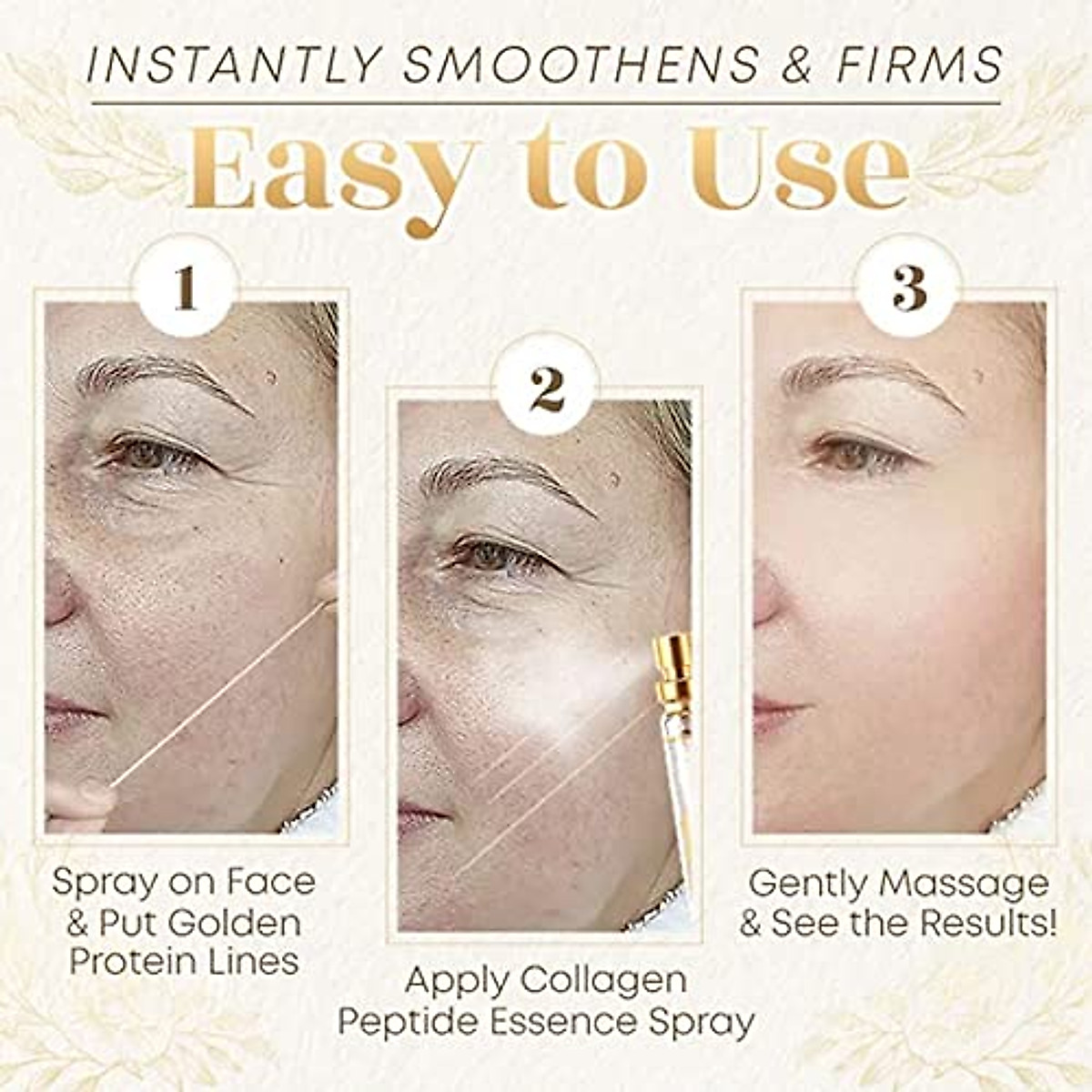 InstaLift Protein Thread Lifting Set, Soluble Protein Thread and Nano Gold Essence Combination, Absorbable Collagen Thread for Face Lift, Reverse Collagen Serum for Face (With 5 x Protein Thread)