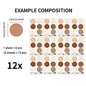 funlife Boho Wall Decals Peel and Stick, Self Adhesive Small Muted Polka Dots Wall Stickers, PVC Pastel Circles Wall Art Stickers for Kids Room Bedroom Playroom Nursery Room Stickers, 2.16" x 2.16"