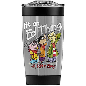 Logovision Ed, Edd N Eddy It'S An Ed Thing Stainless Steel Tumbler 20 oz Coffee Travel Mug/Cup, Vacuum Insulated & Double Wall with Leakproof Sliding Lid | Great for Hot Drinks and Cold Beverages
