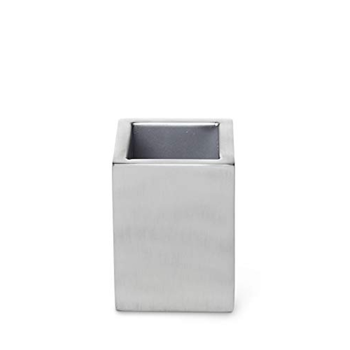 Roselli Trading Company Modern Satin Bath Accessory Set, Silver