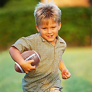 Amarlozn Sports Balls Set, Inflatable 6" Football 6" Basketball 8.5" Rugby 3" Baseball for Kids Adults, Beach Pool Playground Indoor Outdoor Hoop Fun, with Pump, 4 PCS