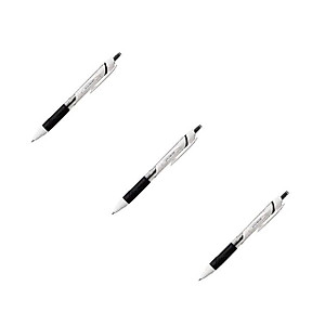 Uni-ball Jetstream Extra Fine Point Retractable Roller Ball Pens,-rubber Grip Type -0.5mm-black Ink-value Set of 3