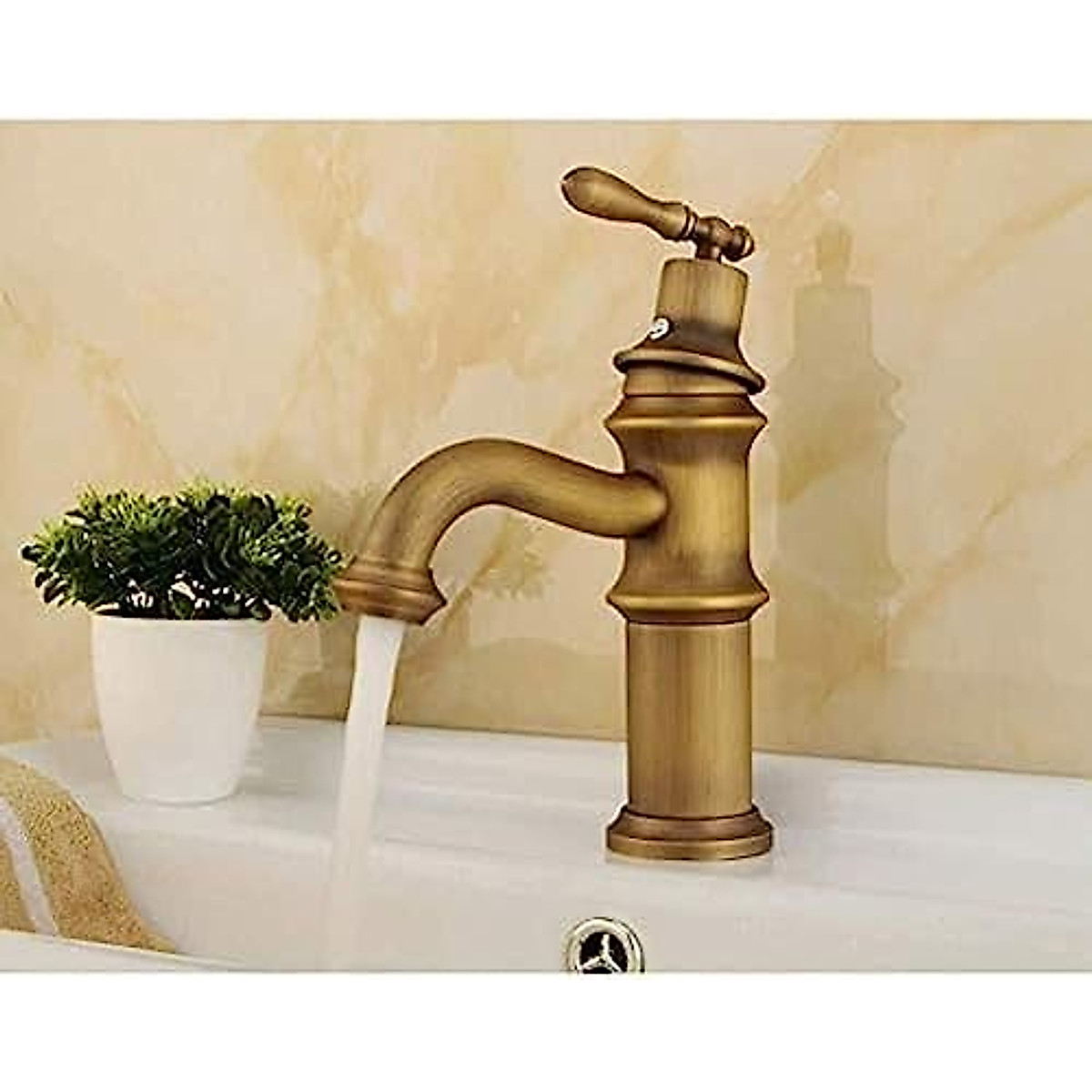 Kitchen Taps Kitchen Tap Kitchen Tap Newly Faucet Copper Faucets Bath Bathroom Sink Basin Faucet Brass Single Ceramic Handle Single Hole Deck Basin Tap, Bathroom Faucet
