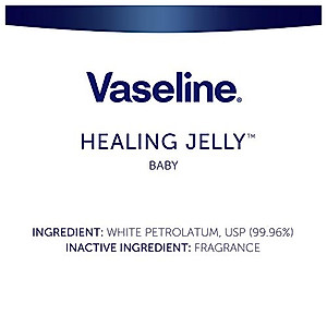 Vaseline Healing Jelly Petroleum Jelly For Diaper Rash Moisturizer For Baby Hypoallergenic Skin Protectant 2.89 oz