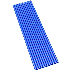 Made in USA Pack of 250 Unwrapped BPA-Free Plastic Slim Drinking Straws (Blue - 10" X 0.21")