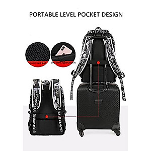 Blue Backpack Bookbag for High School, Travel Backpack with USB Port.