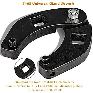 Bonbo 1266 &7463 Adjustable Gland Nut Wrench Small and Large Universal Adjustable Gland Nut Wrench for Hydraulic Cylinder (Set of 2)