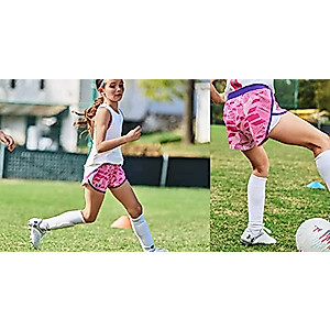 Under Armour Girls' Fly By Shorts , Black (001)/White , X-Large