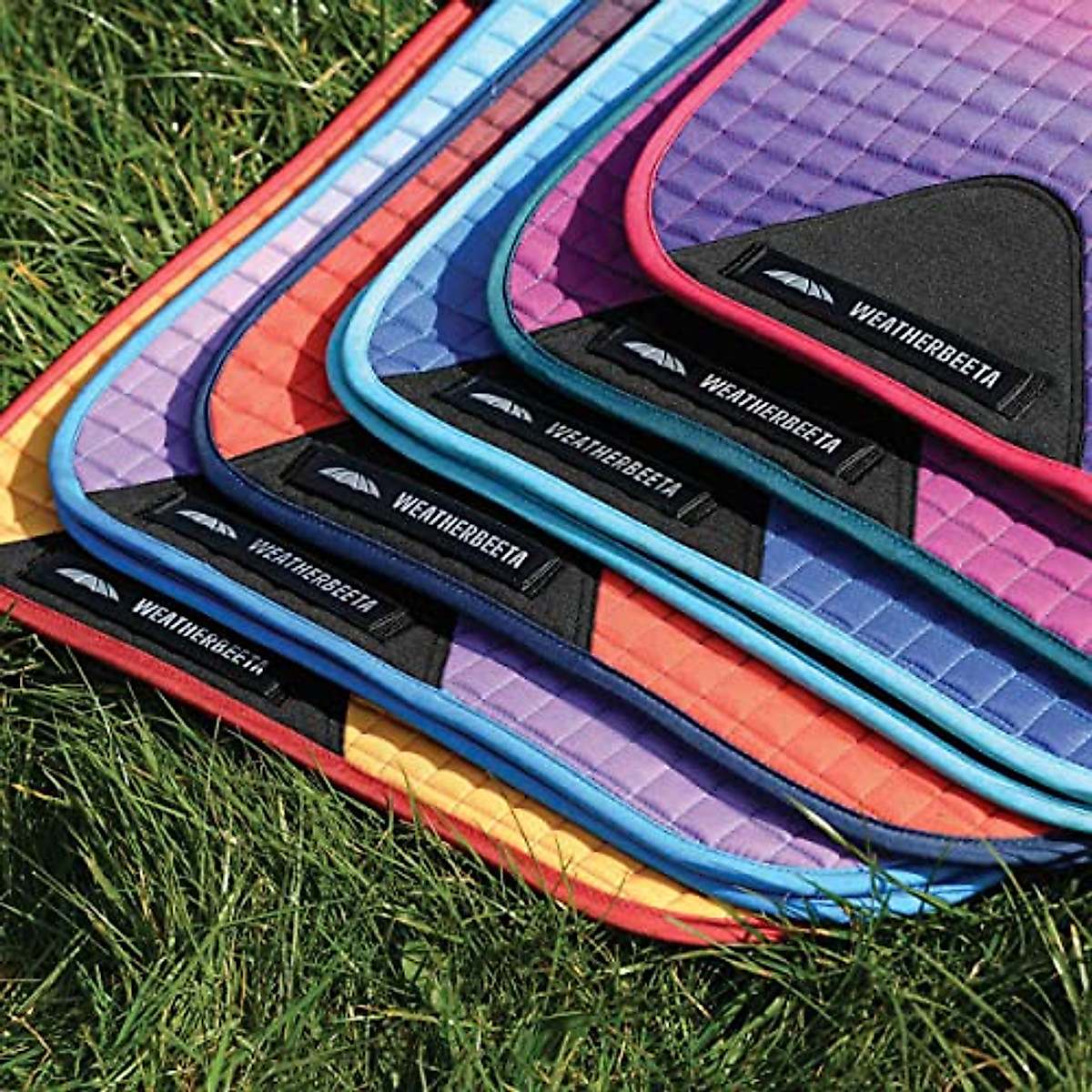 Weatherbeeta Prime Ombre Dressage Saddle Pad - Rainbow Dream - Full