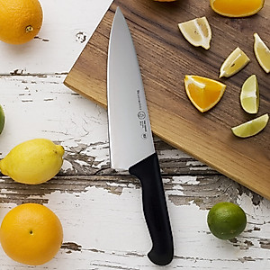 Messermeister Pro Series 8” Wide-Blade Chef’s Knife - German X50 Stainless Steel & NSF-Approved PolyFibre Handle - 15-Degree Edge, Rust Resistant & Easy to Maintain - Made in Portugal