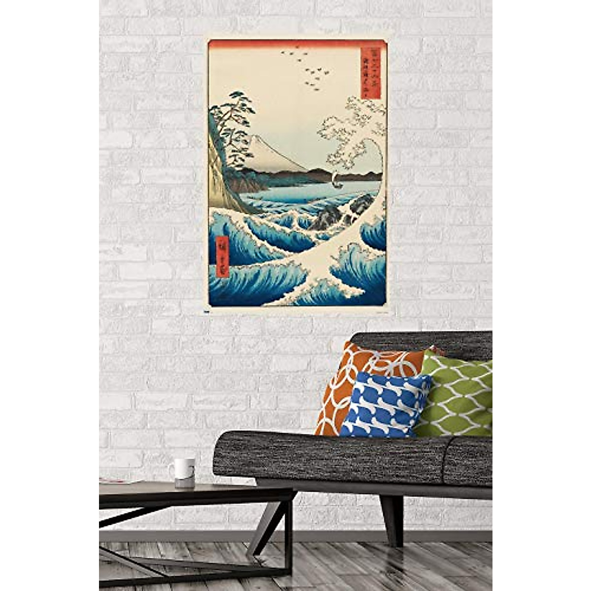 Trends International Hiroshige - The Sea at Satta Wall Poster, 22.375" x 34", Unframed Version
