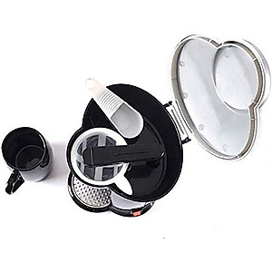 ROLTIN Coffee Machine Coffee Machine,Single Coffee Machine-Power:300 Watts,140 Ml Water Tank,Washable Drip Tray,Active Foam Nozzle,Removable Water Tank,Food Grade PP,for espress