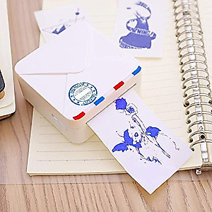Phomemo M02S Mini Thermal Printer- Bluetooth Thermal Photo Printer with 3 Rolls Transparent Sticker Paper, Compatible with iOS + Android for Plan Journal, Study Notes, Art Creation, Work, Gift