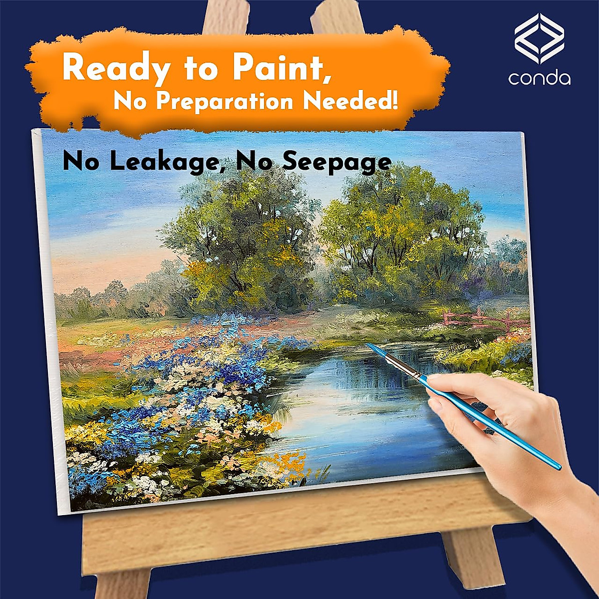 CONDA Artist Canvas Panels 8 x 10 inch, 12 Pack, Primed, 100% Cotton, Artist Quality Acid Free Canvas Board for Painting & Oil