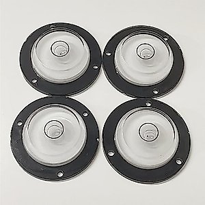 6Pcs Circular Bullseye Bubble Level with Screws Mounted Domed Multi-Directional Round Bubble Spirit Levels Precision Measuring Tools