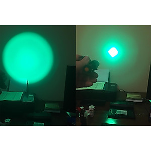 Ulako Single 1 Mode Zoomable LED 150 Yard Green Light Flashlight Torch for Fishing Hunting Detector