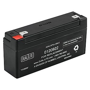 Dual-Lite 0120922 Approved 6-volt 3Ah 1.5-Amp for 90-Minute New SLA Battery