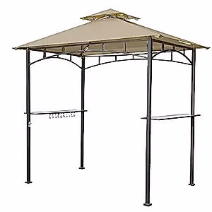 Garden Winds Replacement Canopy Top Cover for The LED Lighted Grill Gazebo - RipLock 350