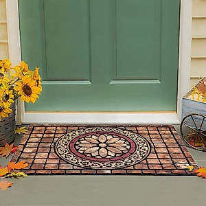 CHICHIC Rectangle Entrance Door Mat Large 24 x 36 Inch High Traffic Area Entry Way Doormat Front Door Rugs Outdoors Heavy Duty Welcome Mat, Non Slip Rubber Back Low Profile for Garage